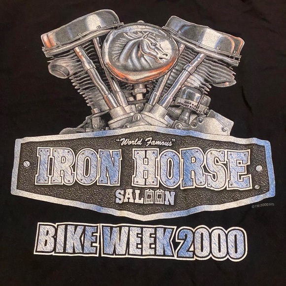 Vintage | Shirts | Vintage 0s Iron Horse Saloon Bike Week 2000 Ls 3 ...